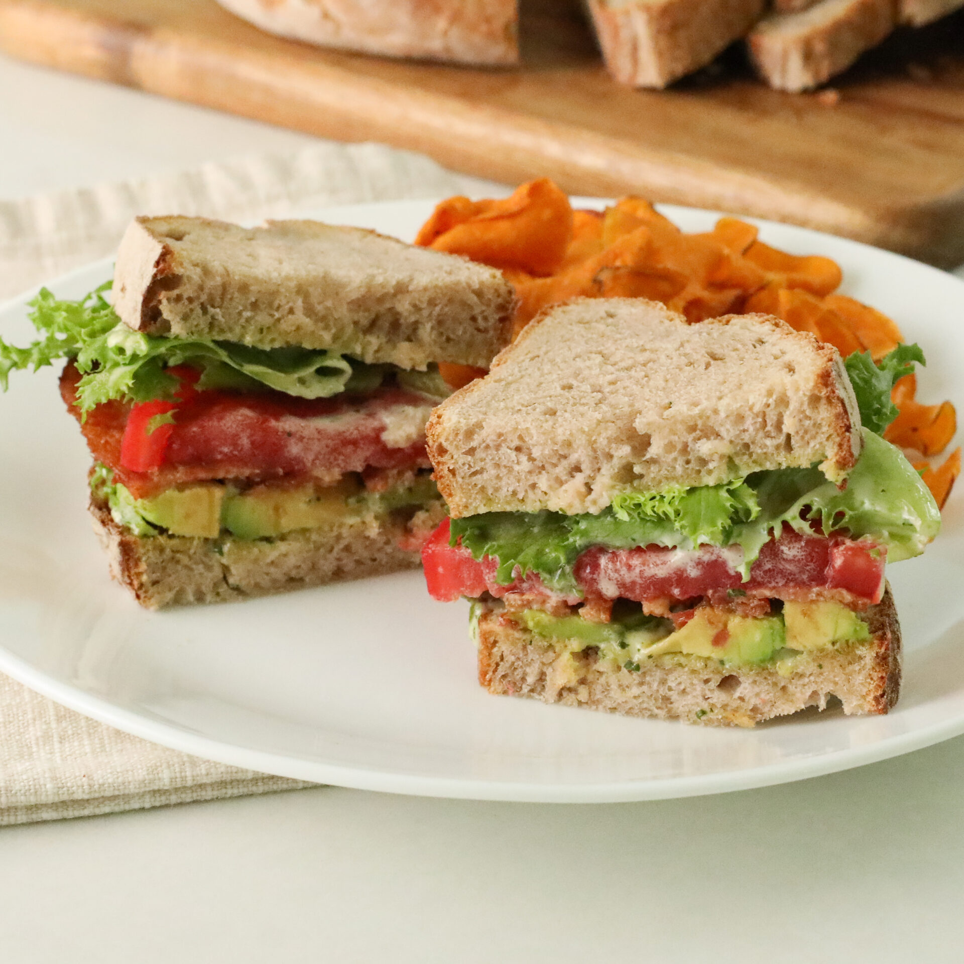 BLT with Basil Mayo and Avocado | BLT Recipes With a Twist