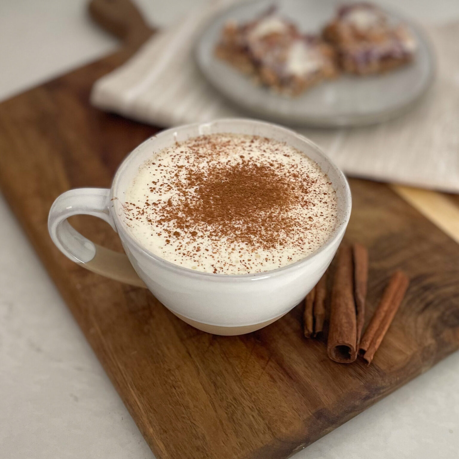 Homemade Cinnamon Latte Recipe Made with Maple Syrup
