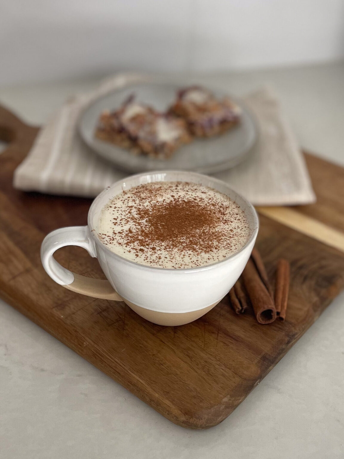Homemade Cinnamon Latte Recipe Made with Maple Syrup