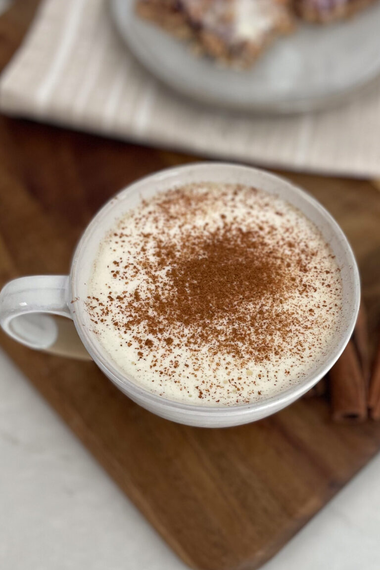 Homemade Cinnamon Latte Recipe Made with Maple Syrup